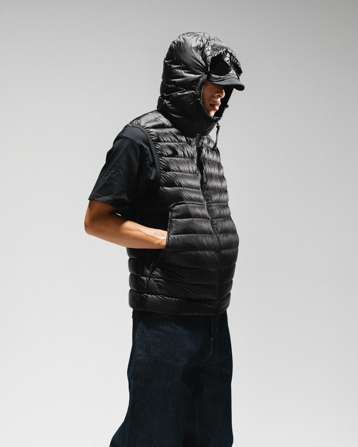 C.P. Company D.D. SHELL GOGGLE DOWN VEST | 17CMOW074A006099A-999 | AFEW STORE